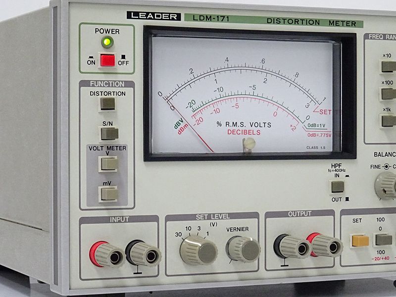 LEADER LDM-171 DISTORTION METER 歪率測定器 リーダー電子 005221031J の落札情報詳細 - Yahoo ...
