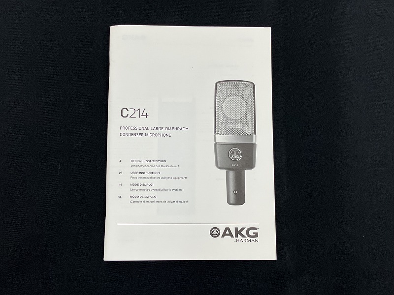 代購代標第一品牌－樂淘letao－ AKG C214 コンデンサーマイク ケース付 017631002m